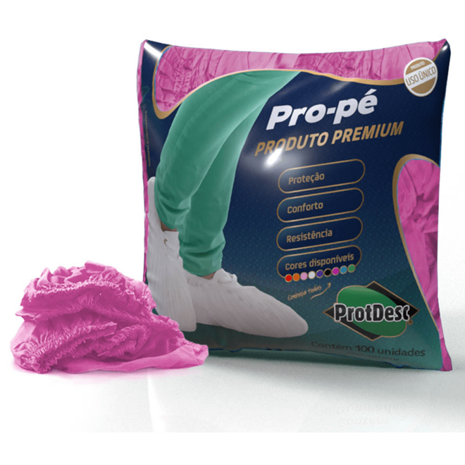 Propé Descartável 20g Protdesc Pink - 100 Pares | Higiene e Proteção