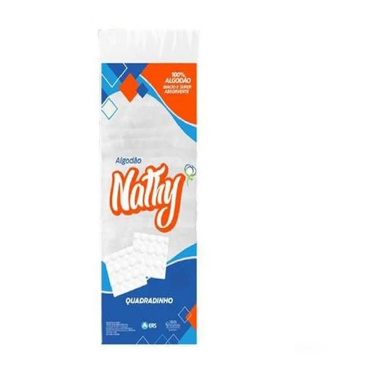 Algodão Quadradinho Hidrófilo 100g - Nathy Compre na Sinete
