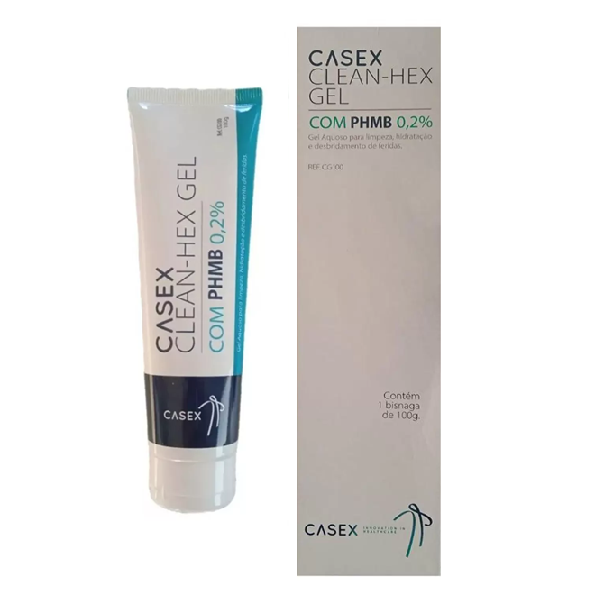 Hidrogel Clean-hex com PHMB 0,2% 100g Casex - Hidratação e Proteção