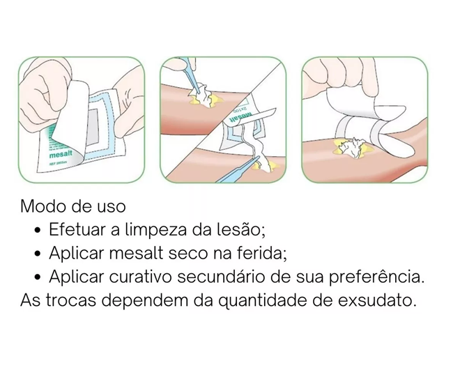 Curativo Não Aderente Mesalt 10x10 Cloreto de Sódio - Promova a ...