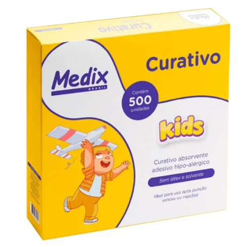 Curativo Hipoalergênico Kids 500 Unidades Medix - Sua Escolha de ...