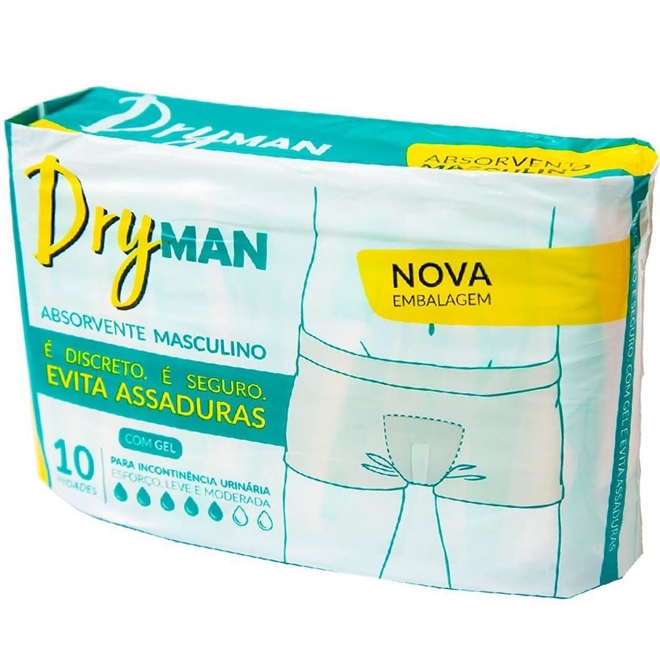 Absorvente Masculino Dry Man Com O Menor Preço do Mercado - Sinete ...