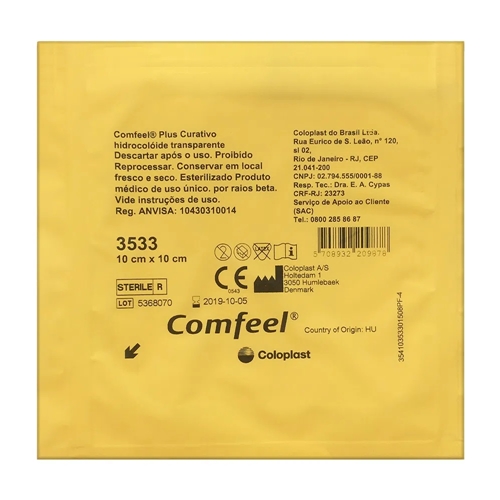 Curativo Comfeel Plus Transparente 10x10 Coloplast